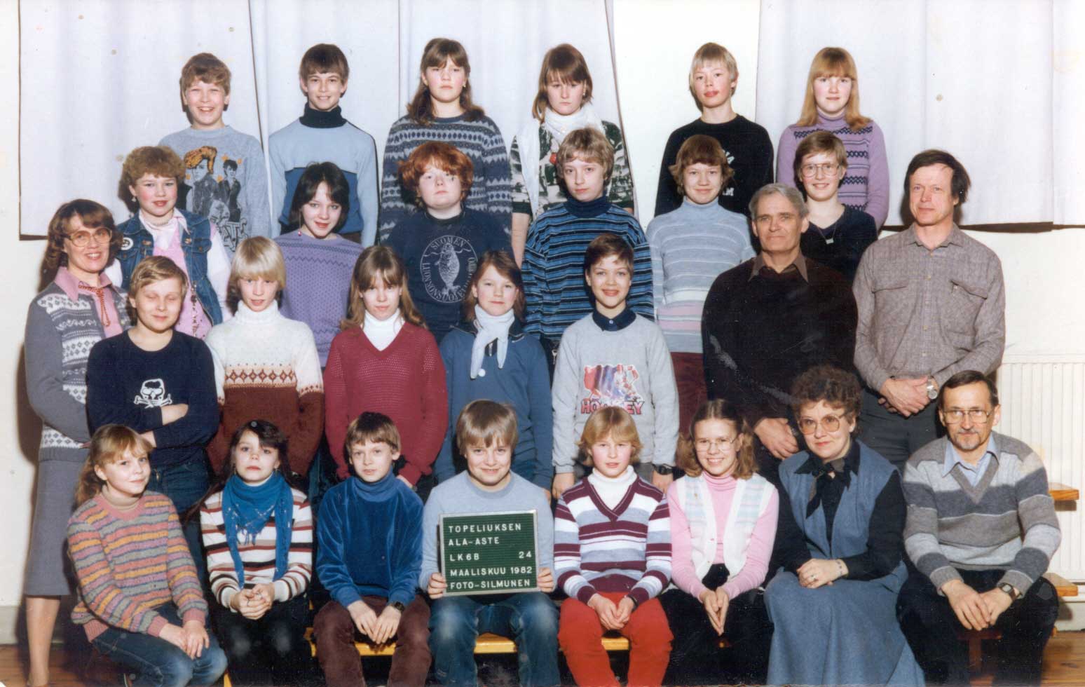 Topeliuksen koulun kevään 1982 6B-luokka